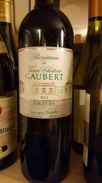 2012 Vieux Château Gaubert Benjamin de Vieux Château Gaubert Blanc ...