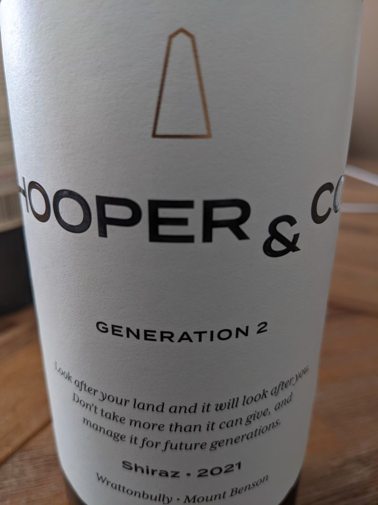 2021 Hooper & Co Shiraz, Australia, South Australia - CellarTracker