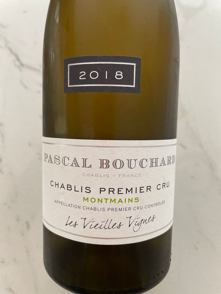 2018 Pascal Bouchard Chablis 1er Cru Montmains Les Vieilles Vignes, France, Burgundy, Chablis ...