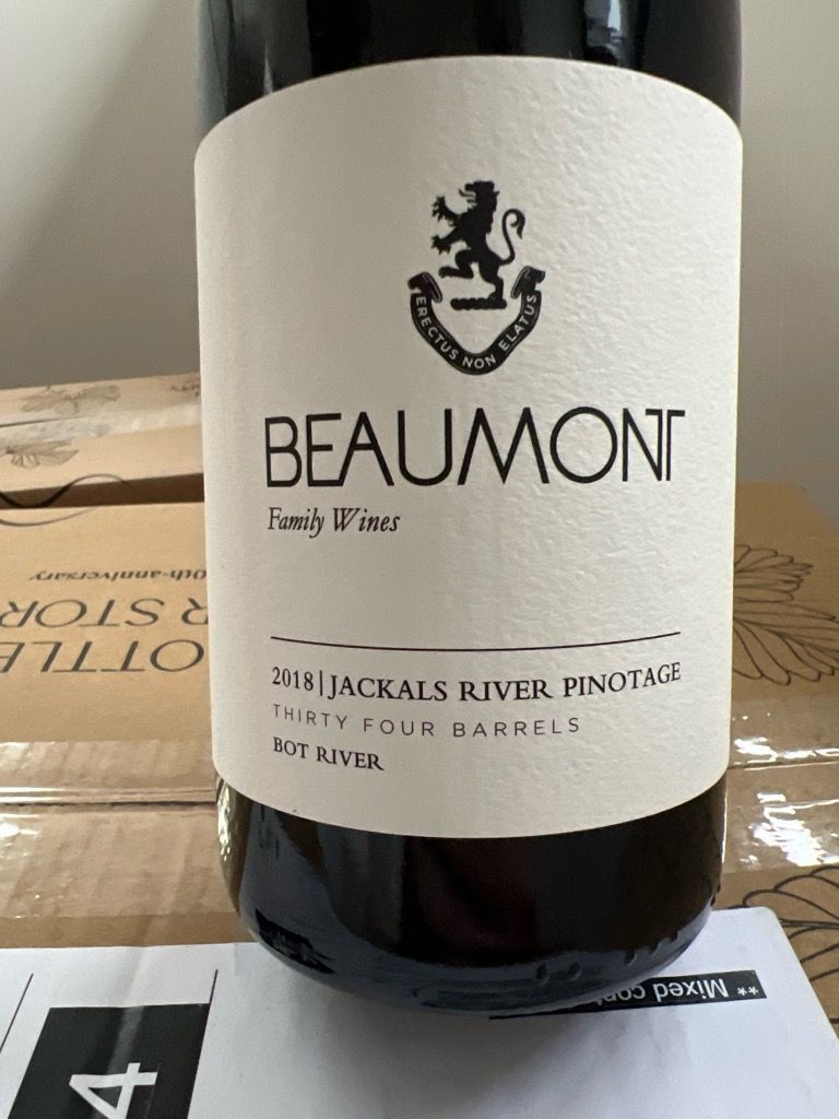 2018 Beaumont Family Wines Pinotage Jackal's River, South Africa, Cape ...