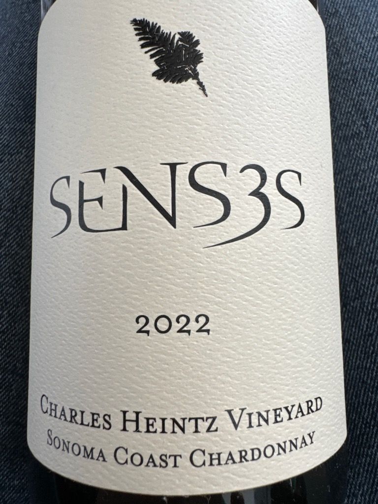2023 SENS3S Chardonnay Charles Heintz Vineyard Sonoma Coast, USA ...