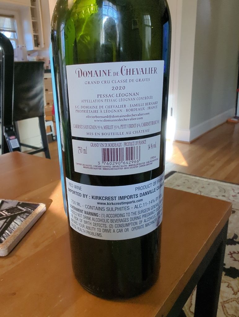 2020 Domaine de Chevalier, France, Bordeaux, Graves, Pessac-Léognan ...