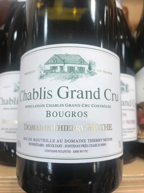 NV Domaine Thierry Mothe Chablis Grand Cru Bougros, France, Burgundy ...
