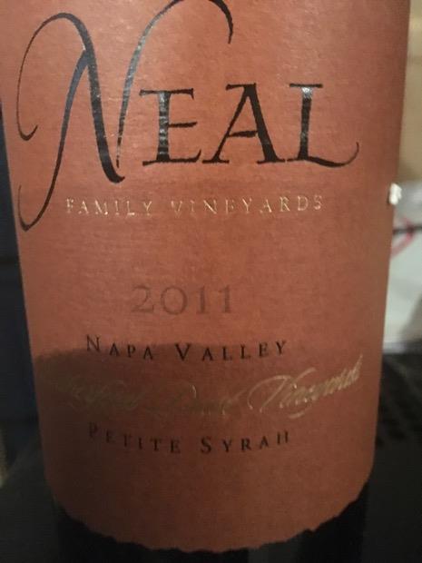 2011 Neal Family Vineyards Petite Sirah Rutherford Dust, USA ...