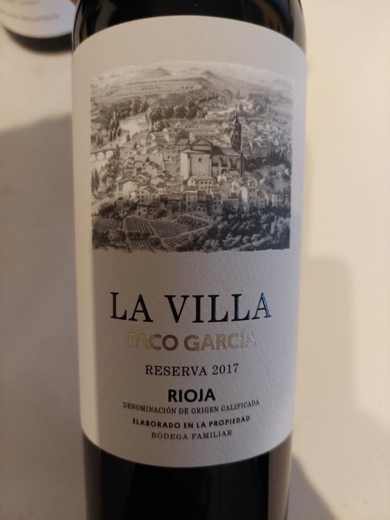 2015 Bodegas Paco García Garnacha La Villa Reserva, Spain, La Rioja ...