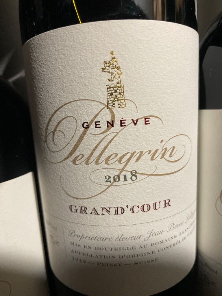 2019 Jean-Pierre Pellegrin Peissy Noir, Switzerland, Genève - CellarTracker