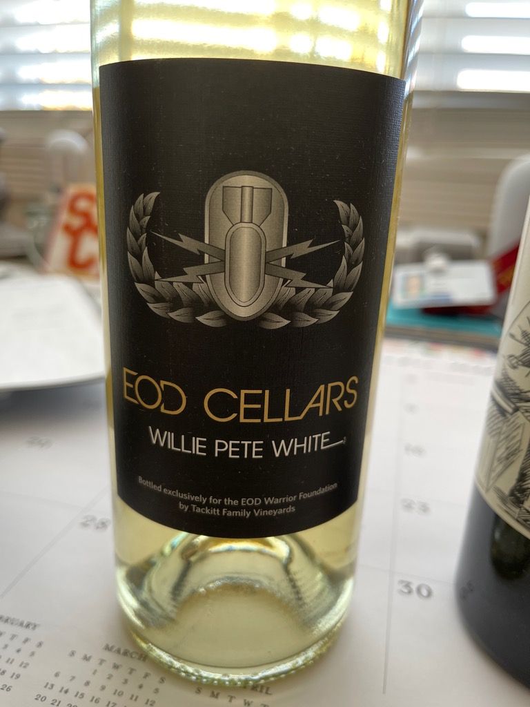 2021 EOD Cellars Sauvignon Blanc Willie Pete White Tackitt Family Vineyards, USA, California ...