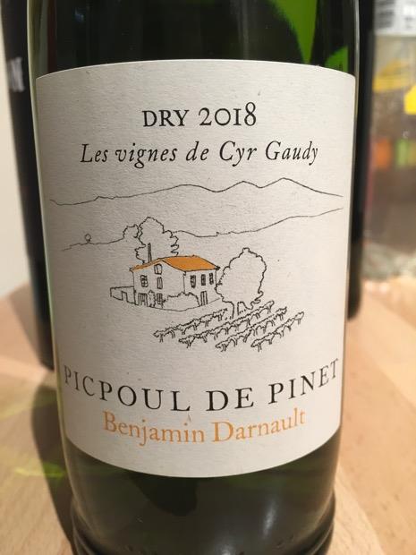 2018 Benjamin Darnault Picpoul de Pinet, France, Languedoc Roussillon ...