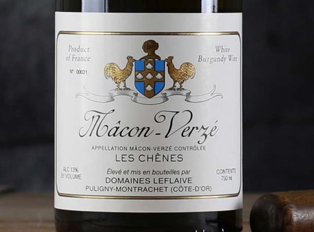 2017 Domaine Leflaive Mâcon-Verzé Les Chênes, France, Burgundy ...