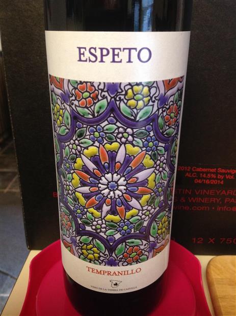 2020 Espeto Tempranillo Vino de la Tierra de Castilla, Spain, Castilla ...