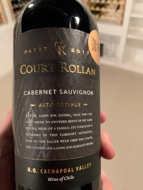2017 Court Rollan Cabernet Sauvignon Pater, Chile, Rapel Valley ...