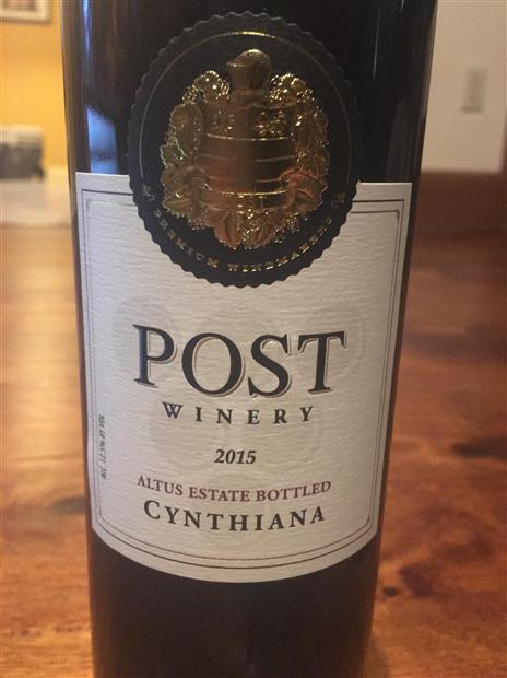 2015 Post Familie Vineyards Cynthiana Cynthiana, USA, Arkansas, Altus ...