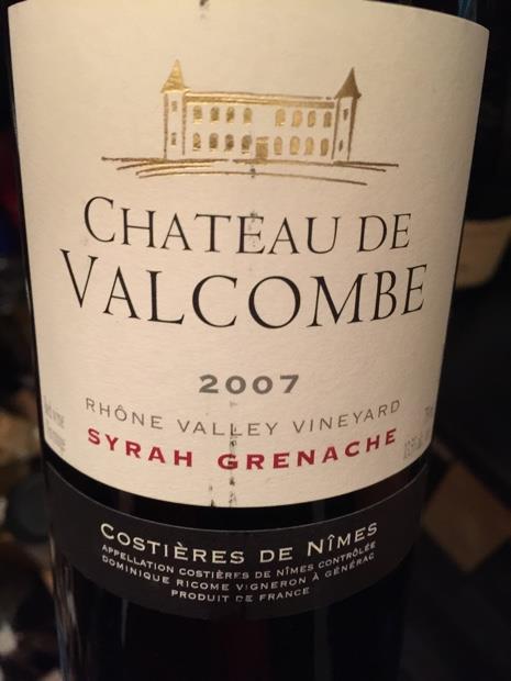 2007 Château de Valcombe Costières-de-Nîmes Syrah Grenache, France ...