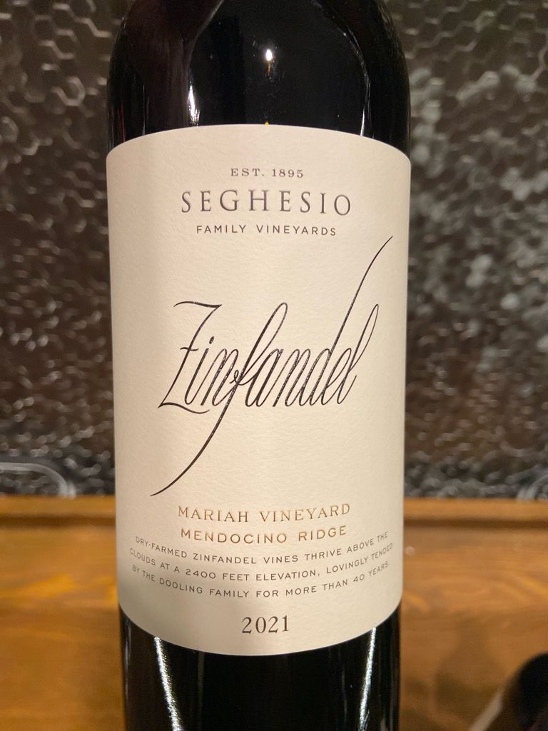 2021 Seghesio Family Vineyards Zinfandel Mariah Vineyard, USA ...