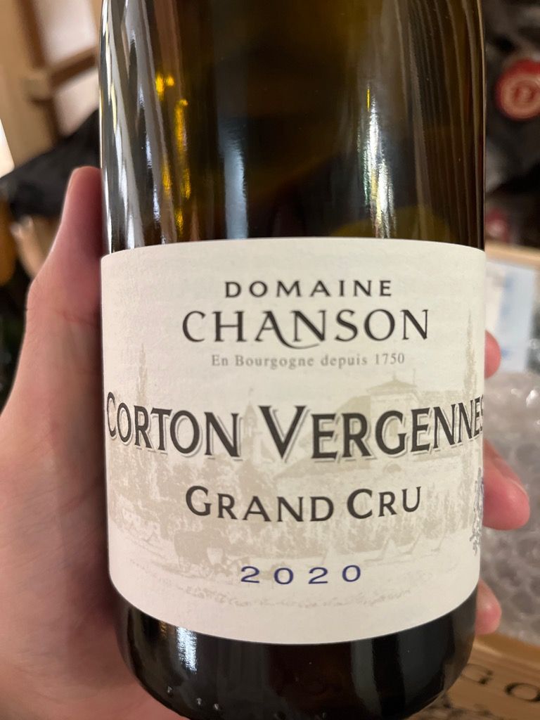 2020 Chanson Père & Fils Corton-Vergennes Blanc, France, Burgundy, Côte ...