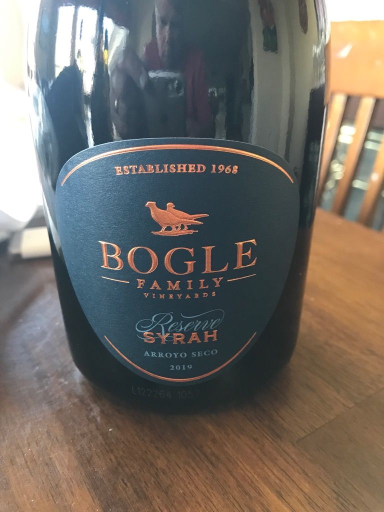 2019 Bogle Vineyards Syrah Reserve Arroyo Seco, USA, California ...