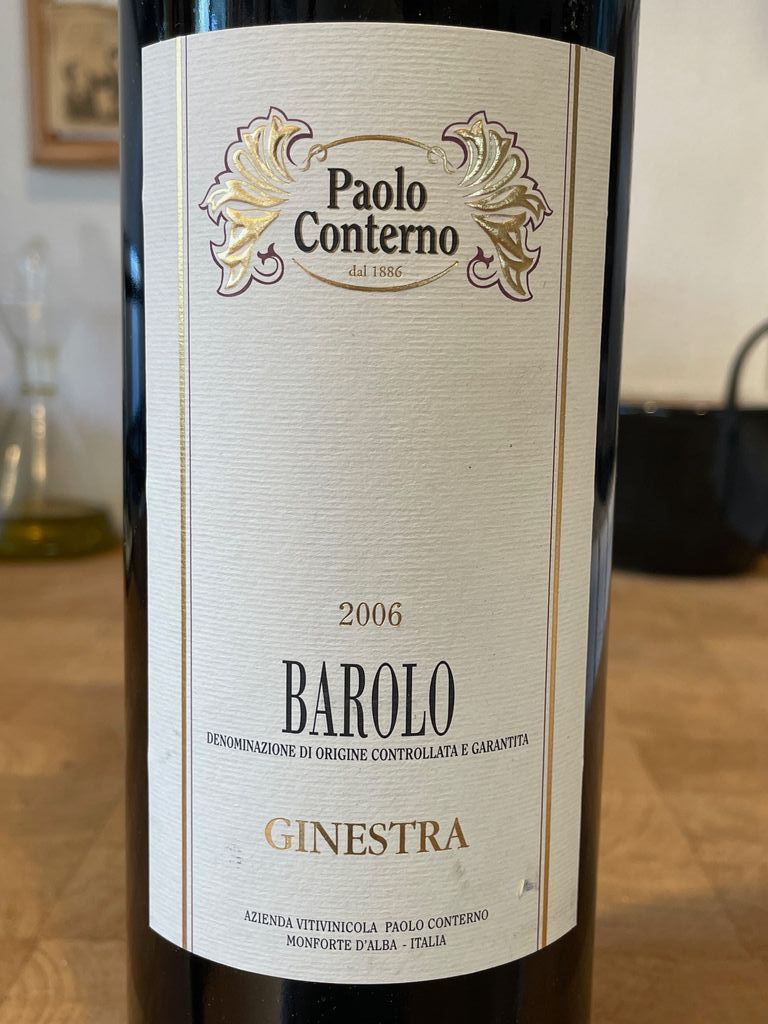 2006 Paolo Conterno Barolo Ginestra, Italy, Piedmont, Langhe, Barolo ...