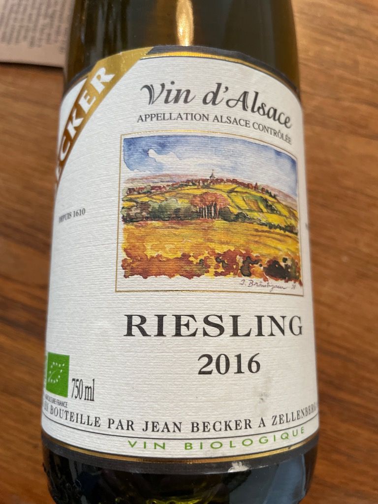 2016 Jean Becker Riesling Tradition, France, Alsace - CellarTracker