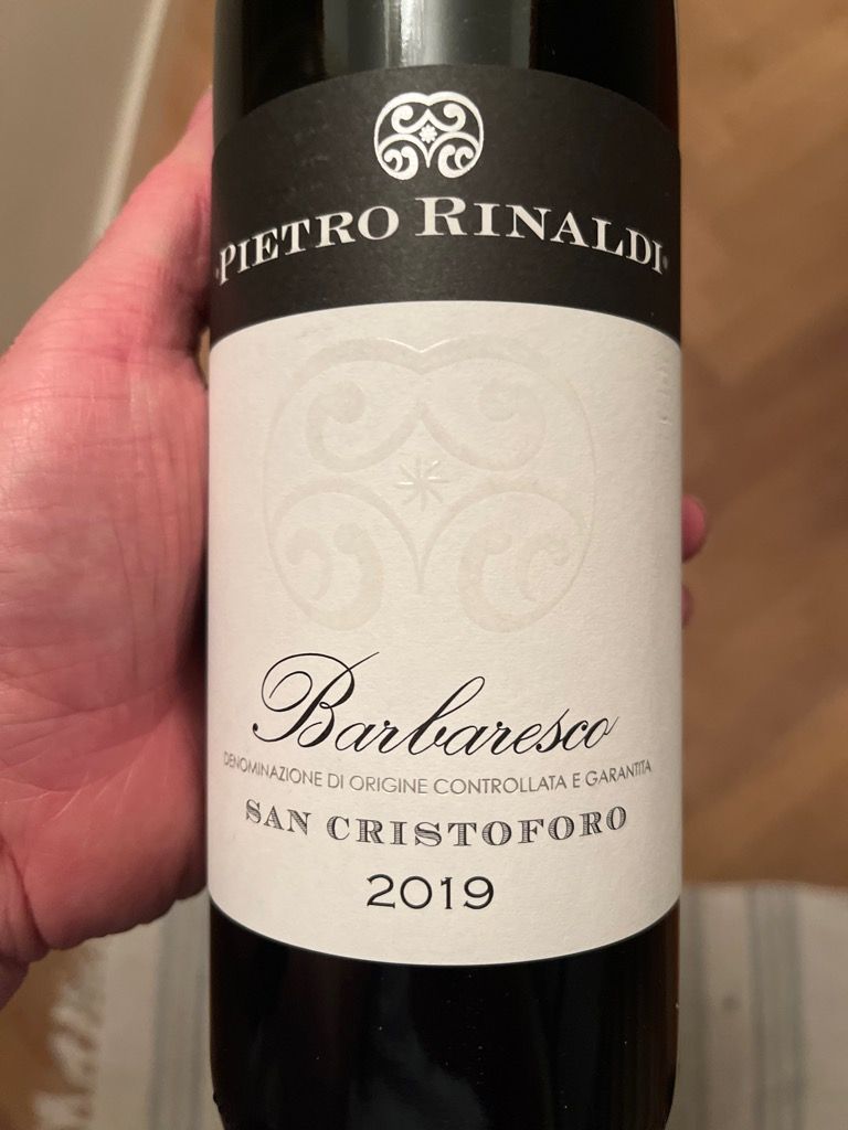 2019 Pietro Rinaldi Barbaresco San Cristoforo, Italy, Piedmont, Langhe ...