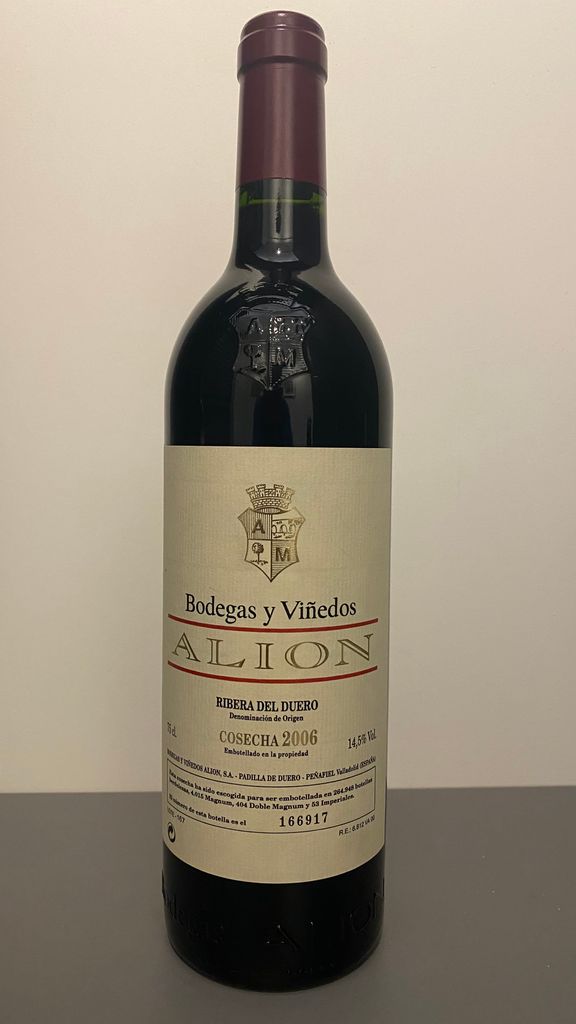 2006 Bodegas y Viñedos Alión Ribera del Duero, Spain, Castilla y León ...