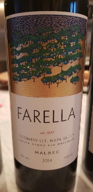 2014 Farella Vineyards Malbec, USA, California, Napa Valley ...