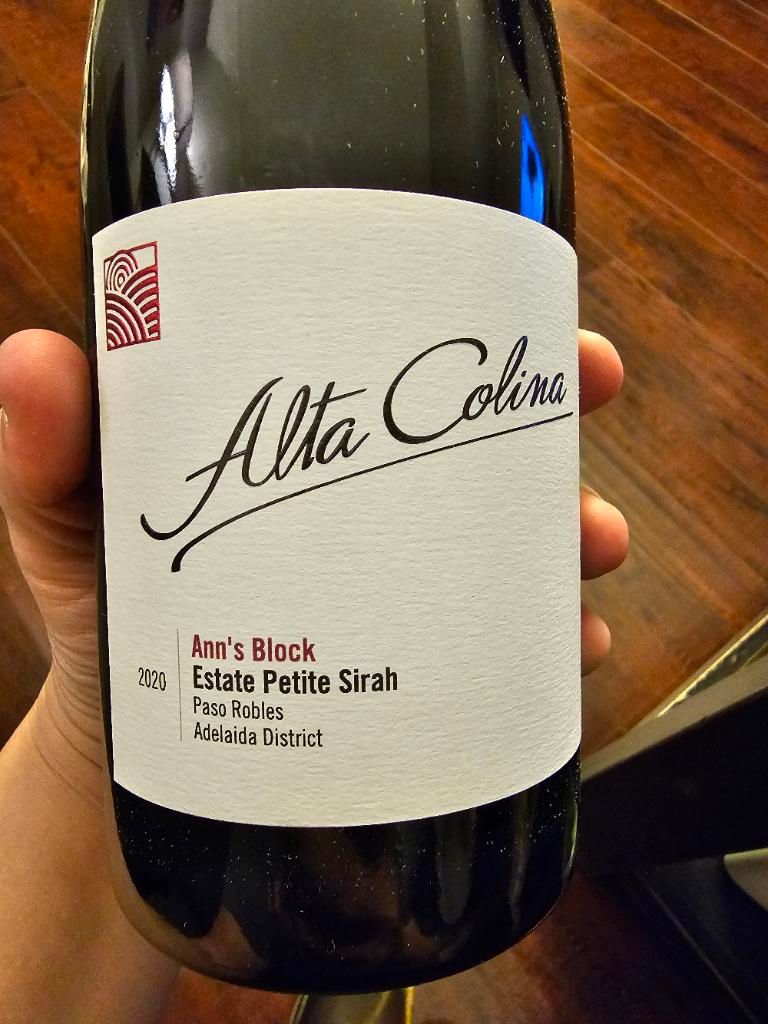 2020 Alta Colina Petite Sirah Ann's Block, USA, California, Central ...