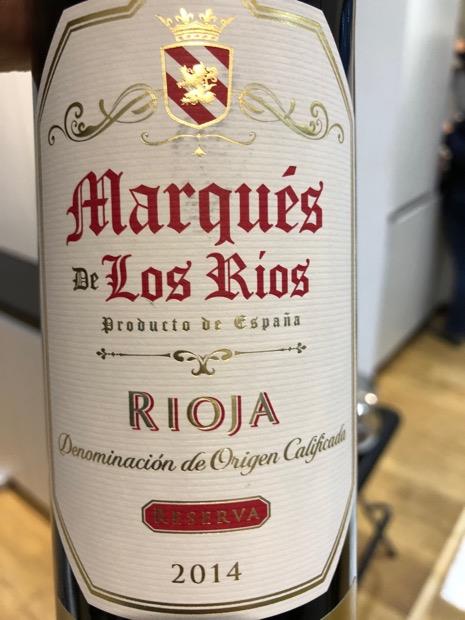 2014 Marqués Los Rios Rioja Reserva, Spain, La Rioja, Rioja - CellarTracker