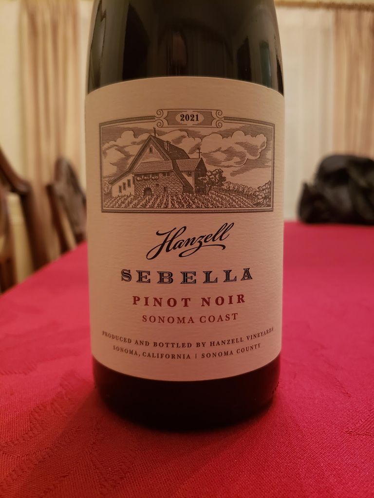 2021 Hanzell Pinot Noir Sebella, USA, California, Sonoma County, Sonoma ...