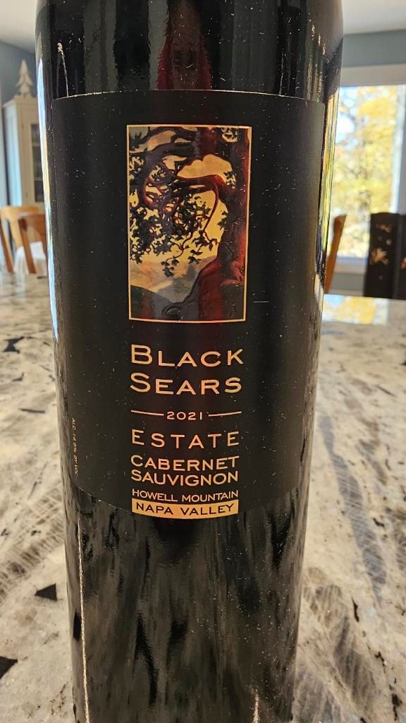 2021 Black Sears Cabernet Sauvignon Estate, USA, California, Napa ...