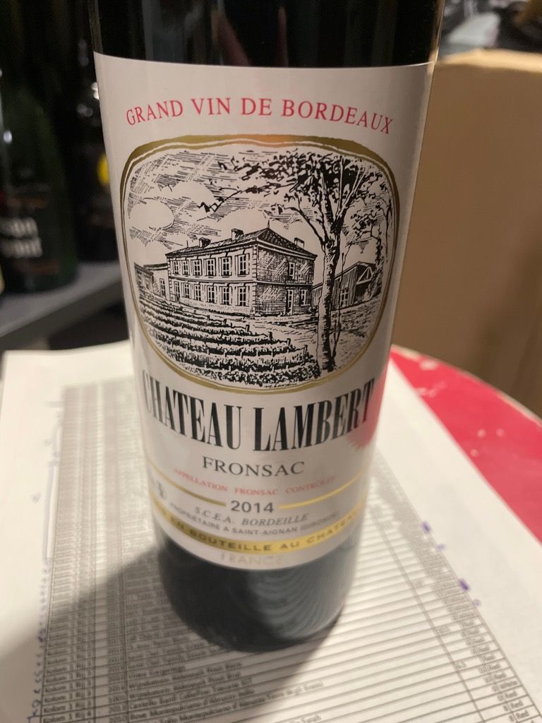 2014 Château Lambert Fronsac Tradition, France, Bordeaux, Libournais ...