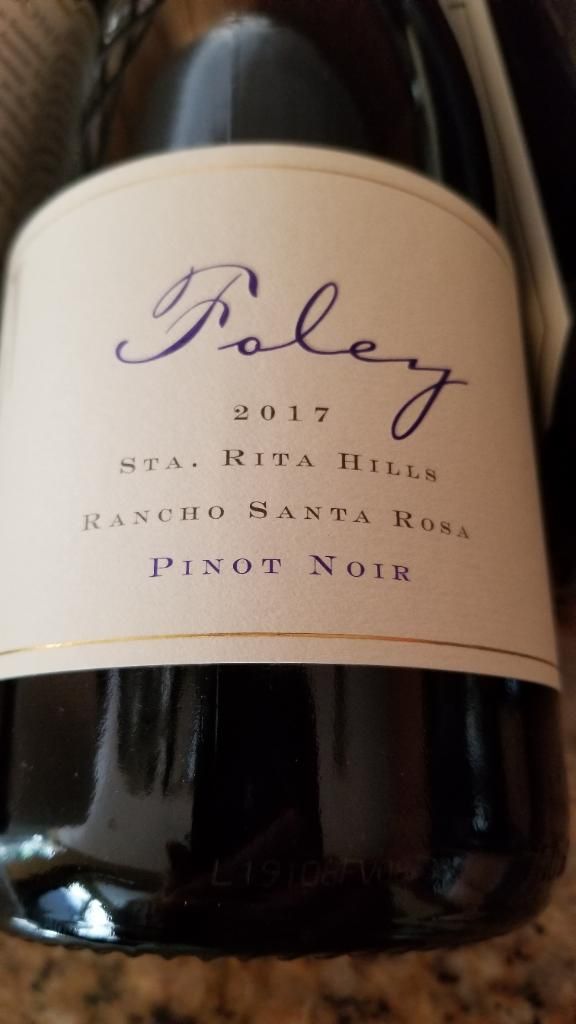 2017 Foley Estates Pinot Noir Barrel Select Rancho Santa Rosa, USA ...