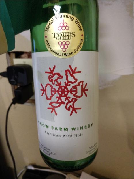 2020 Snow Farm Winery Baco Noir, USA, Vermont - CellarTracker