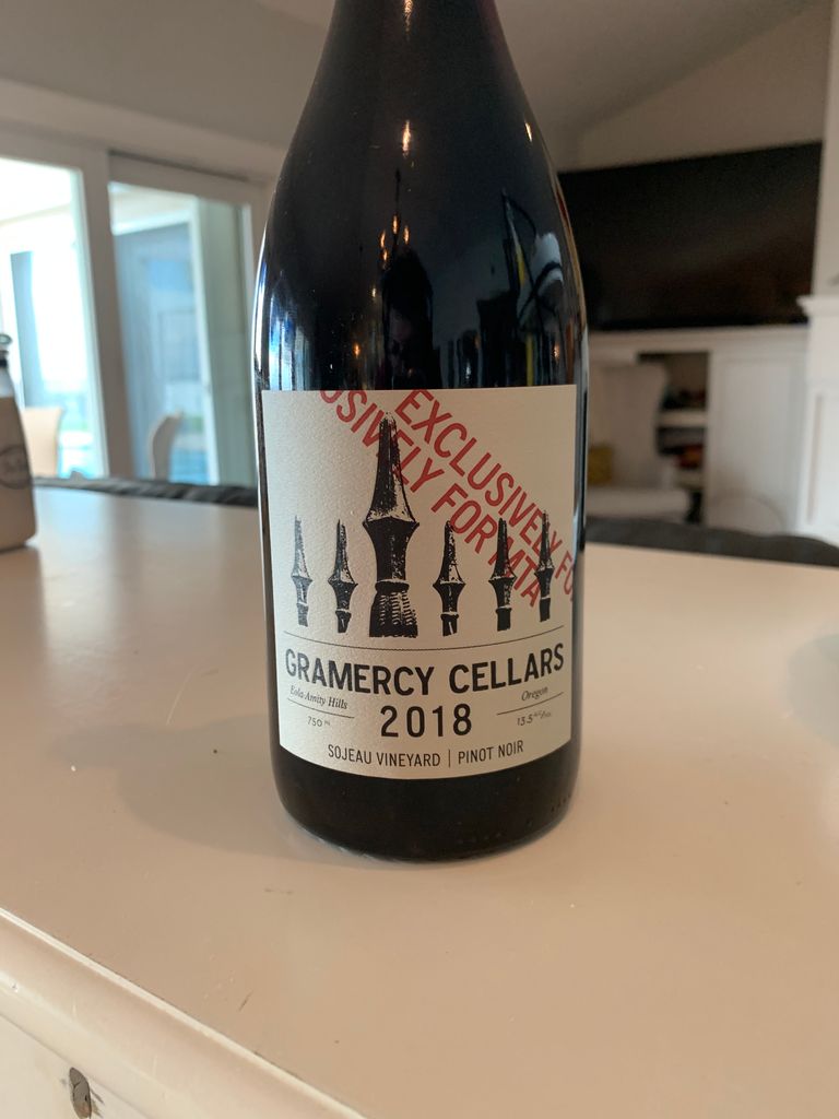 2018 Gramercy Cellars Pinot Noir Sojeau Vineyard, USA, Oregon ...
