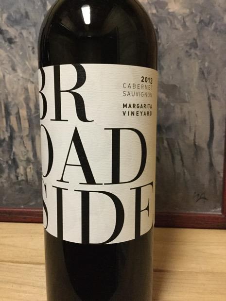 2013 Broadside Cabernet Sauvignon Margarita Vineyard, USA, California ...