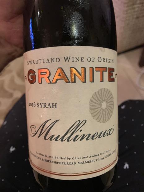 2016 Mullineux Syrah Granite Jakkalsfontein, South Africa, Coastal Region, Swartland - CellarTracker