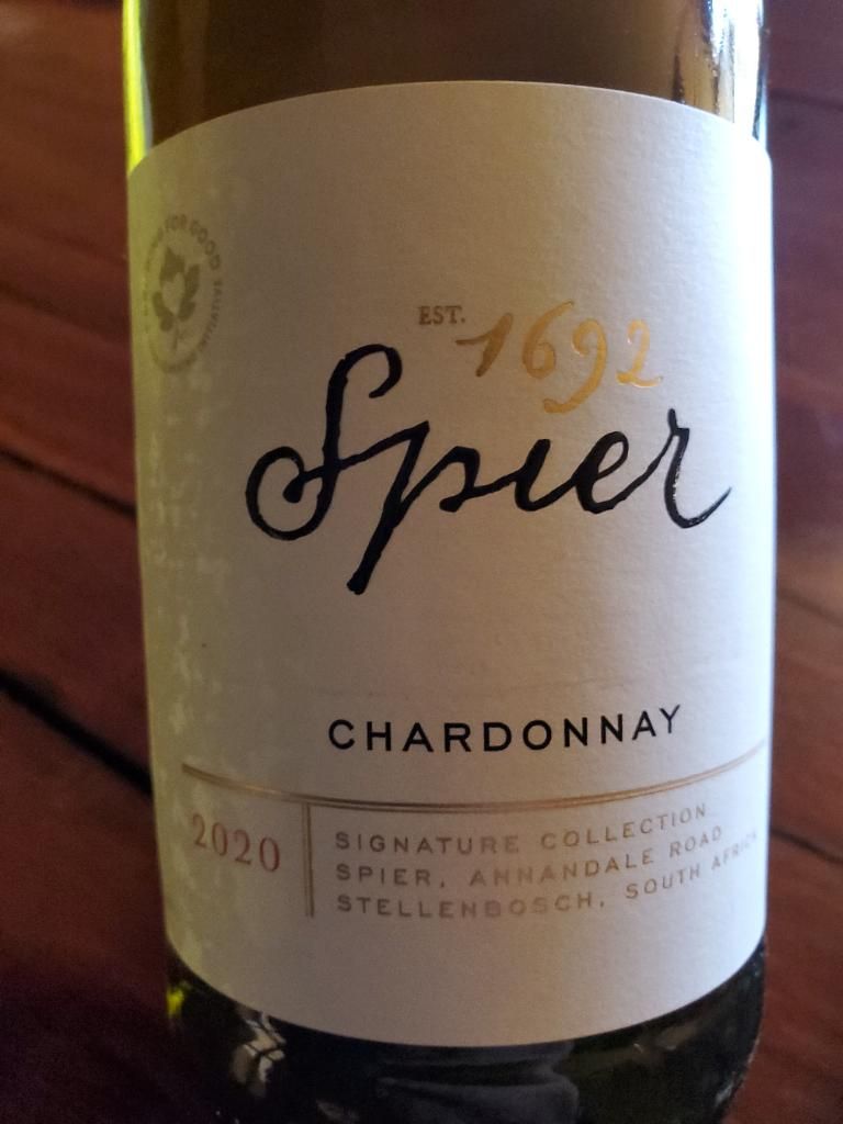 2020 Spier Chardonnay, South Africa, Western Cape - CellarTracker