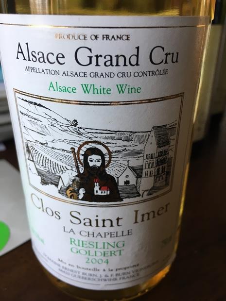 2005 Domaine Ernest Burn Riesling Goldert Clos Saint Imer La Chapelle ...