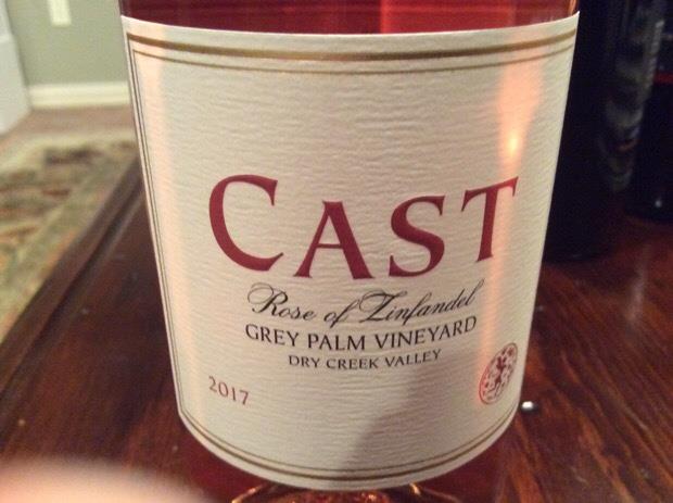 2016 Cast Wines Rosé of Zinfandel Grey Palm Vineyard, USA, California ...