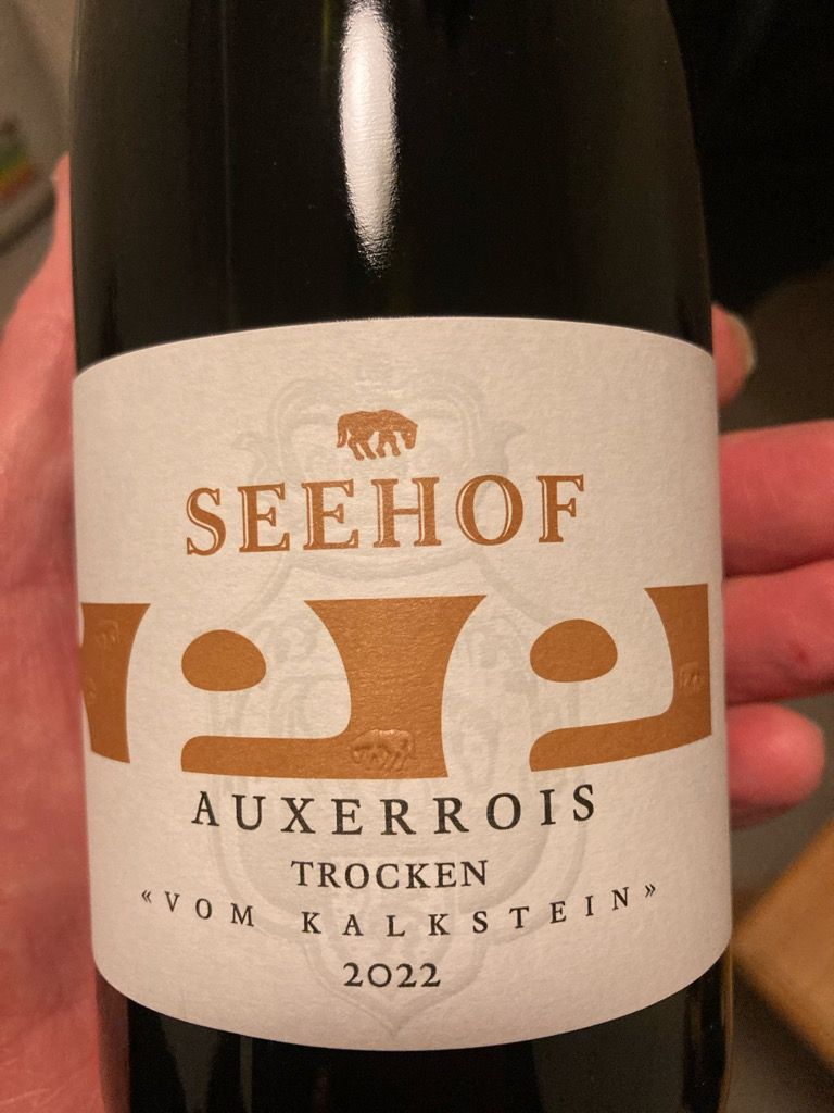 2021 Weingut Seehof Westhofener "Vom Kalkstein" Auxerrois Blanc trocken ...