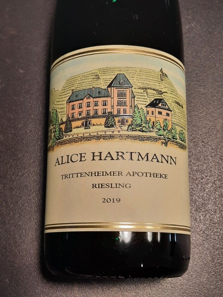 2019 Domaine Alice Hartmann Trittenheimer Apotheke Riesling Spätlese ...