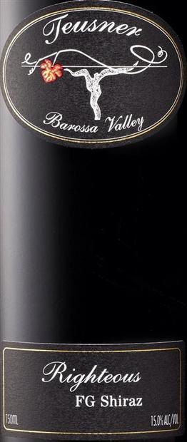 2019 Teusner Shiraz The FG Righteous, Australia, South Australia ...