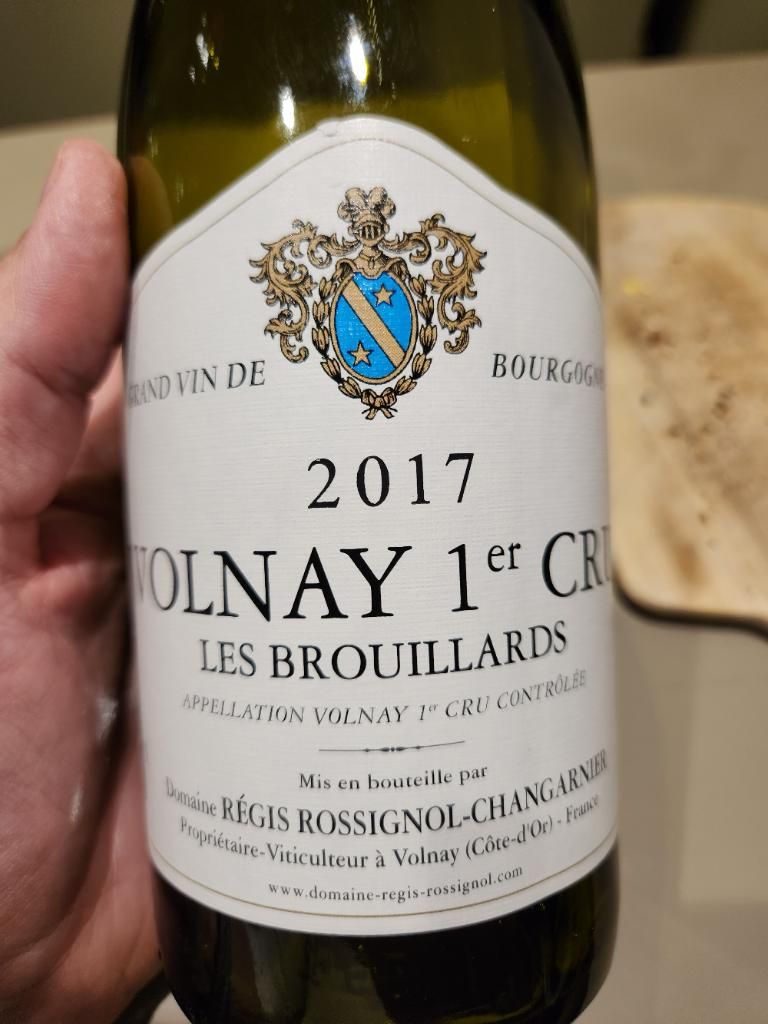 2017 Domaine Regis Rossignol-Changarnier Volnay 1er Cru Les Brouillards, France, Burgundy, Côte ...