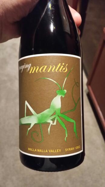 2012 Watermill Winery Syrah Praying Mantis, USA, Washington, Columbia ...