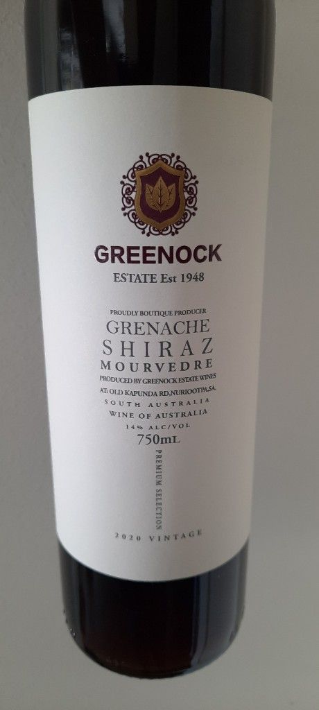 2020 Greenock Estate Grenache Shiraz Mourvèdre, Australia, South Australia, Barossa, Barossa ...