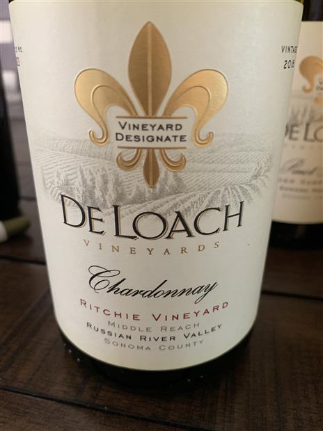 2020 De Loach Chardonnay Ritchie Vineyard, USA, California, Sonoma ...