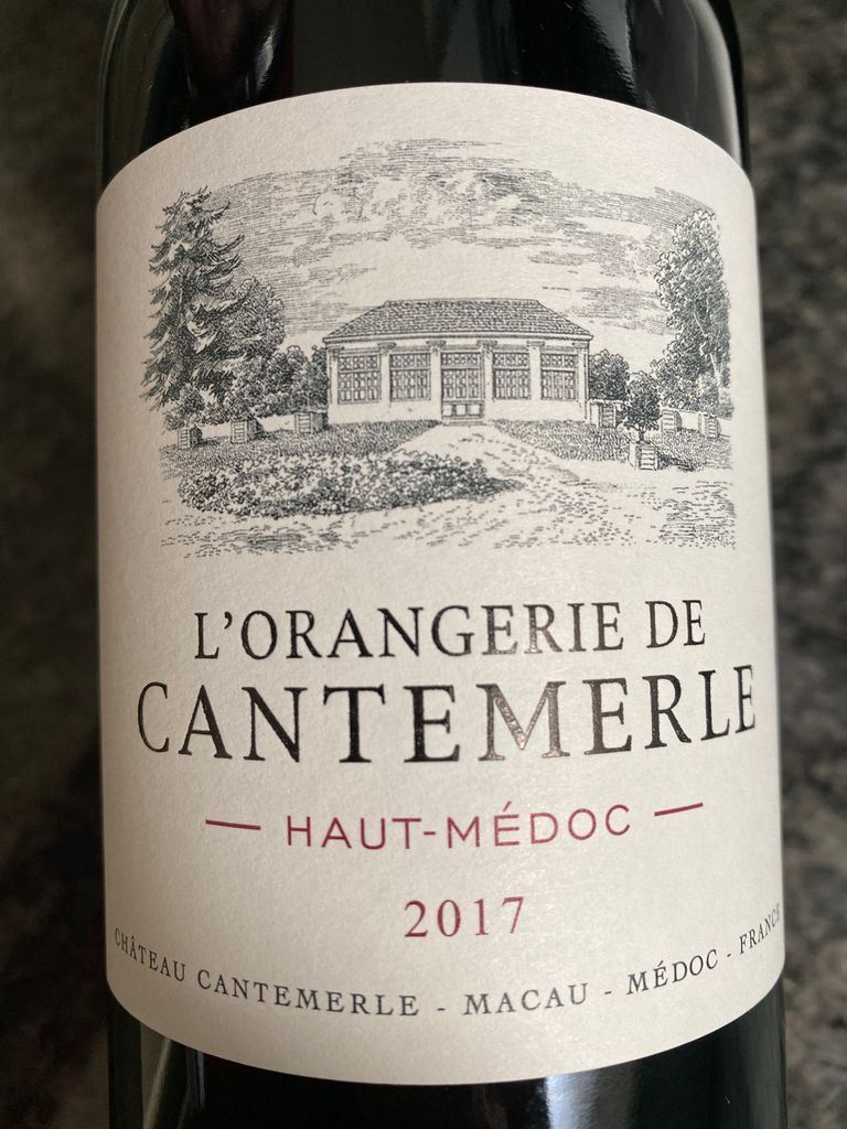2017 Château Cantemerle L'Orangerie de Cantemerle, France, Bordeaux ...