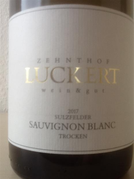 2017 Weingut Zehnthof Theo Luckert Sauvignon Blanc, Germany, Franken ...
