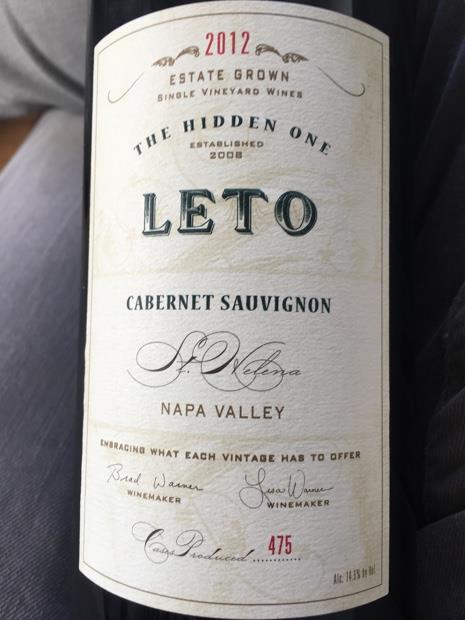 2012 Leto Cellars Cabernet Sauvignon Napa Valley, USA, California, Napa ...