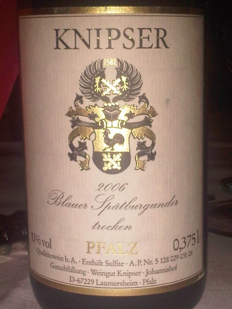 2006 Knipser Blauer Spätburgunder trocken, Germany, Pfalz - CellarTracker
