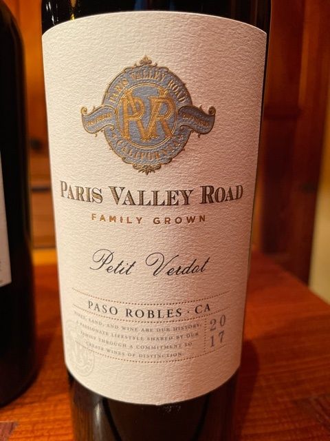 2017 Paris Valley Road Petit Verdot, USA, California, Central Coast ...